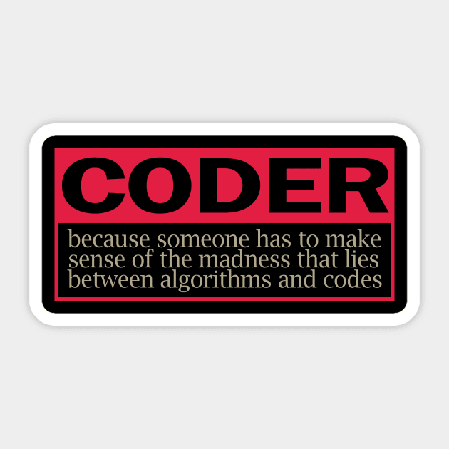 coder, why not! - Computer - Sticker | TeePublic